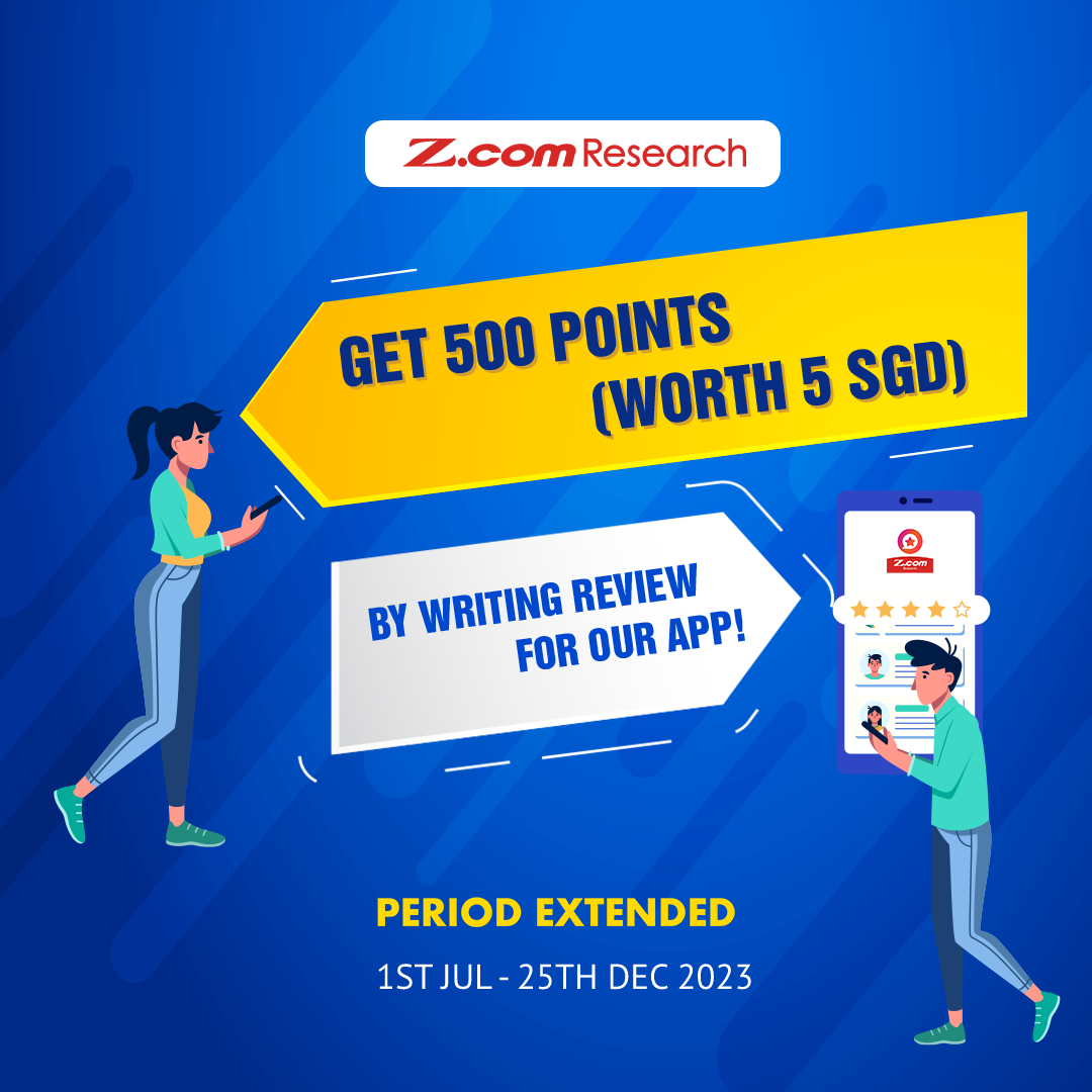 [Period Extended] Get 500 points (worth 5 SGD) by writing App review ...